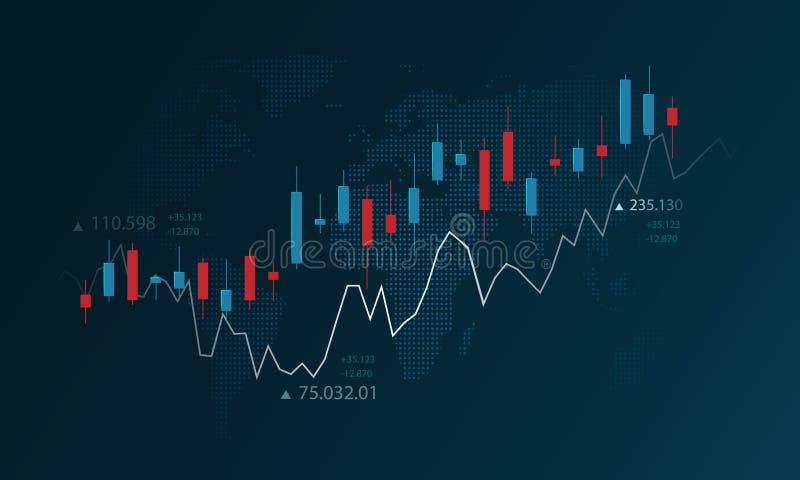 Financial Chart Graph Stock Investment Concept High Technology ...
