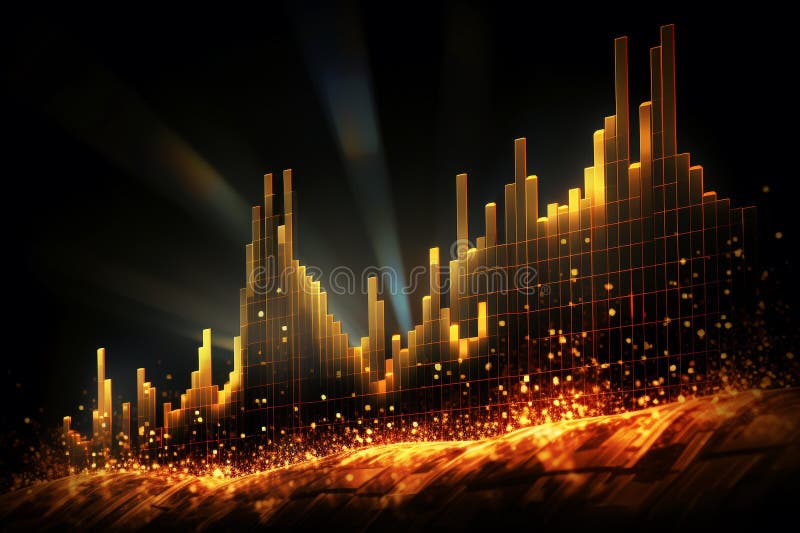 Financial Chart with Growing Indicators Growth Dynamics in Business ...