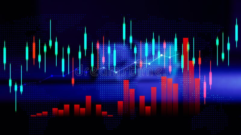 Financial Chart with Growing Indicators, Growth Dynamics in Business ...