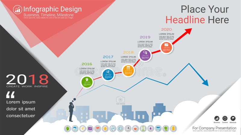 Financial Chart Infographics Template. Stock Vector - Illustration of ...