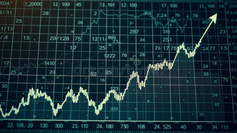 Financial Chart Showing an Upward Trend Stock Illustration ...