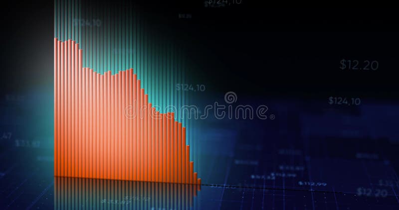 Financial Chart Shows the Fall of Oil Price on Markets. Stock Video ...