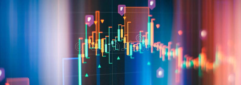 Financial Chart with Up Trend Line Graph. Wealth Management with Risk ...