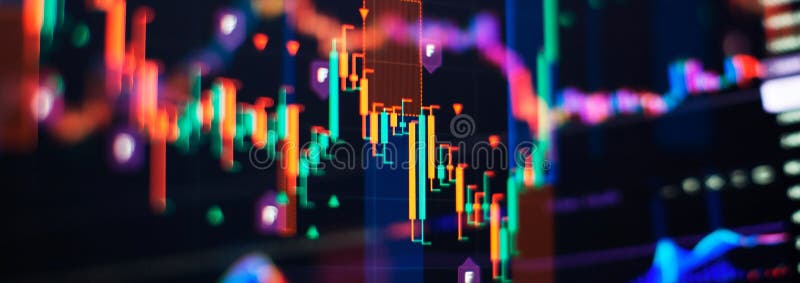 Financial Chart with Up Trend Line Graph. Wealth Management with Risk ...