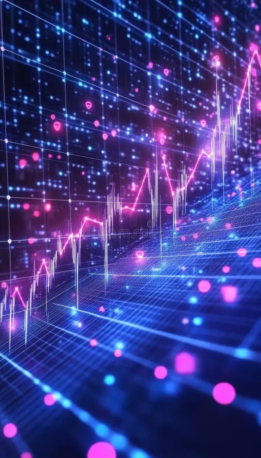Financial Chart with Uptrend Line Graph Symbolizing Growth and Success ...