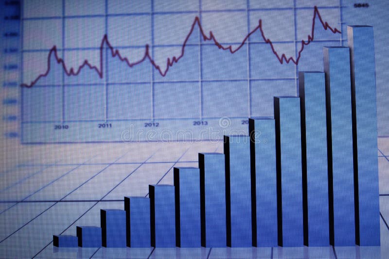 Financial Charts on the Big Scoreboard Stock Image - Image of drawing ...
