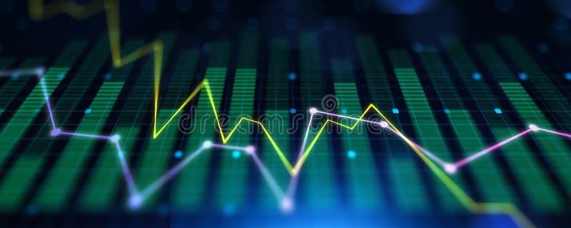 Financial Charts Diagram Stock Market Data Analysis Concept on Virtual ...