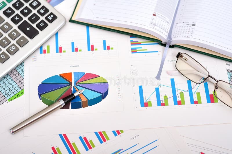 Financial charts stock image. Image of calculator, chart - 43062013