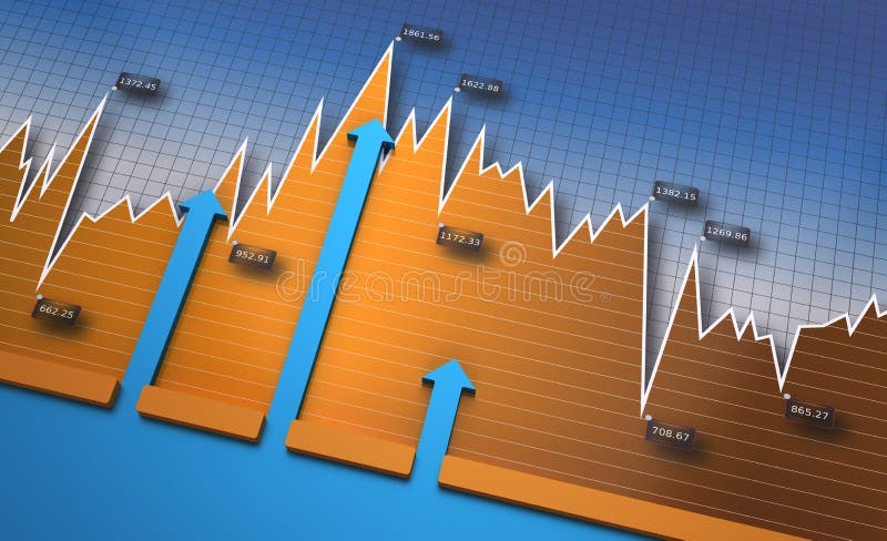 Financial Charts and Graphs Stock Illustration - Illustration of ...