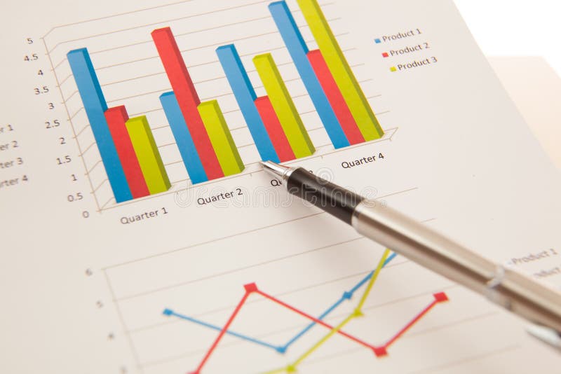 Financial Charts and Graphs Stock Image - Image of management, earnings ...