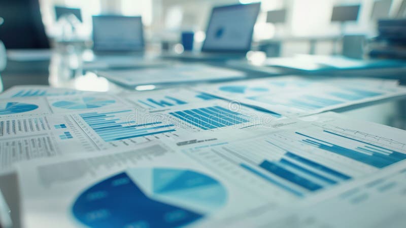 The Financial Analysis Documents.AI Generated Image Stock Photo - Image ...