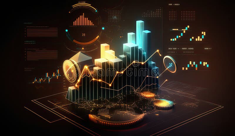 Financial Charts Illustration Stock Illustration - Illustration of ...