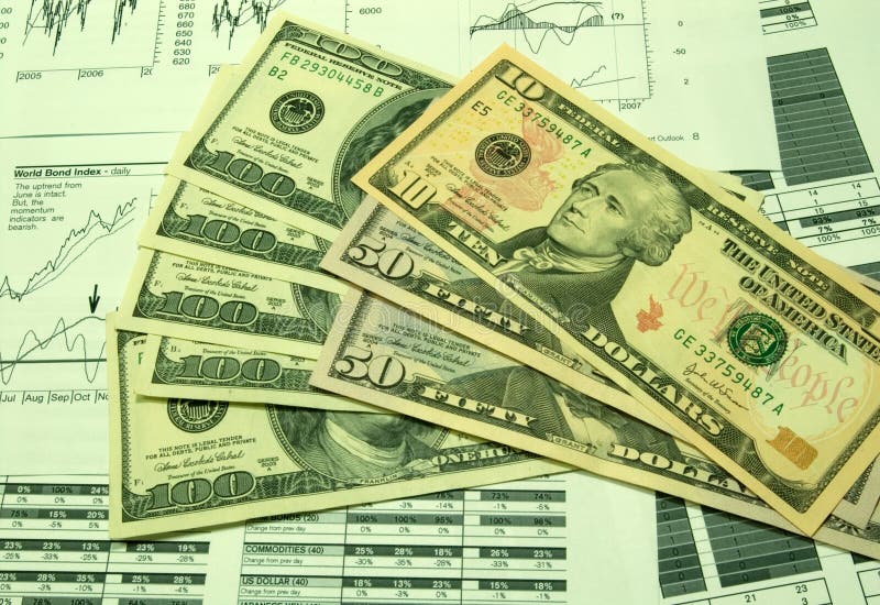 Financial Charts and US Dollar #4 Stock Photo - Image of company ...