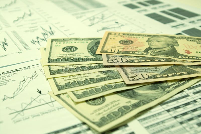 Financial Charts and US Dollar #4 Stock Photo - Image of company ...