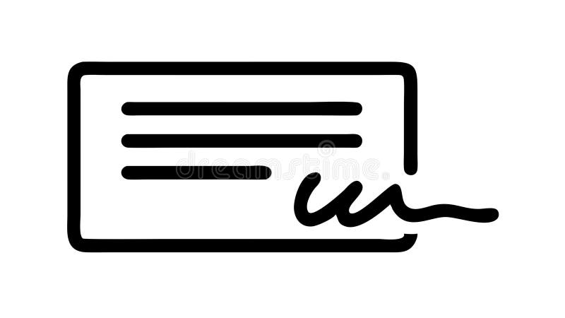 Financial Check Icon. Payment Confirmation, Bank Document, Vector ...