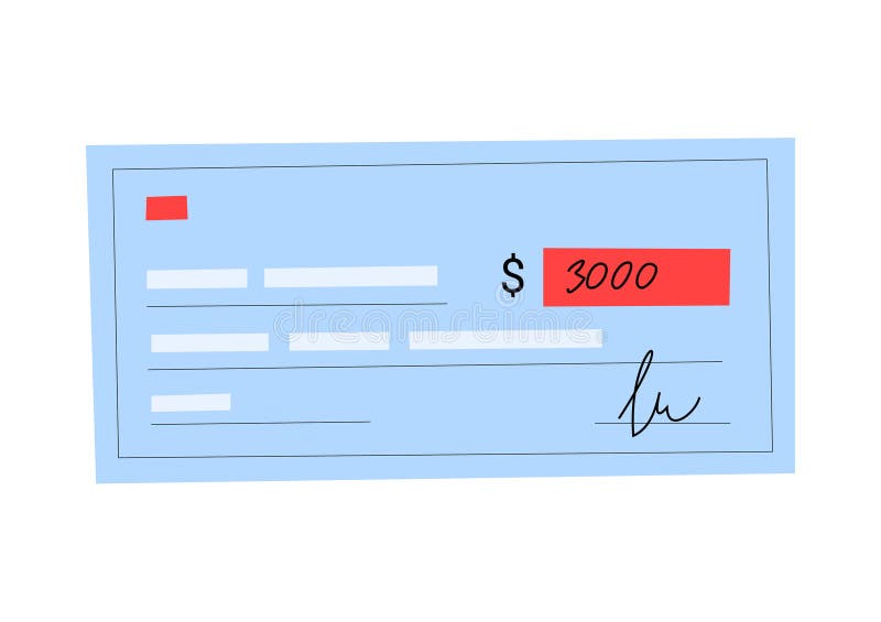 Check Payment in Flat Vector Illustration Symbolizing Financial ...