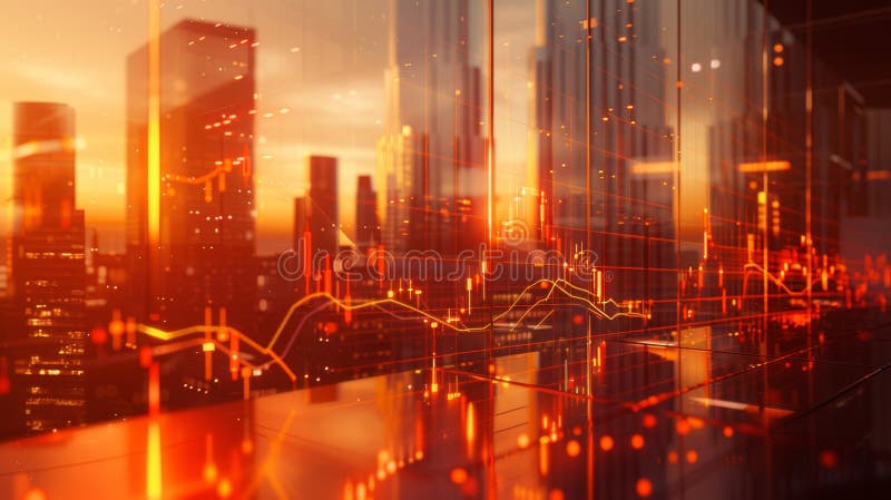 The Financial City Chart.AI Generated Image Stock Image - Image of ...