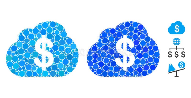 Financial Cloud Composition Icon of Circle Dots Stock Illustration ...