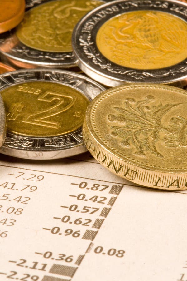 Financial Coins stock photo. Image of success, chart, finance - 3165020