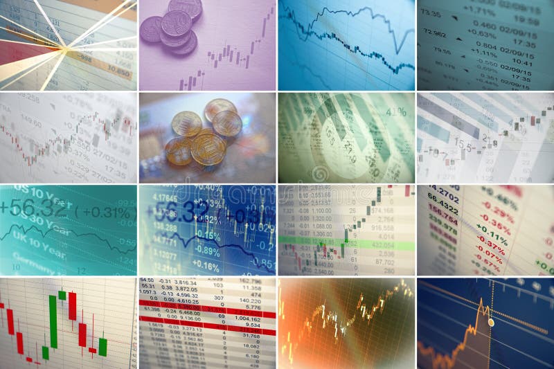 Financial collage stock illustration. Illustration of paper - 65915194