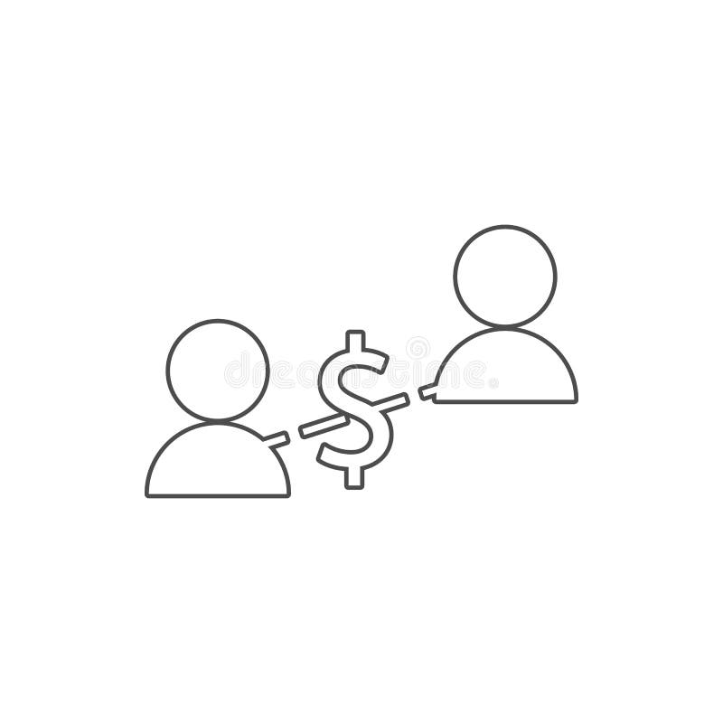 Financial Communication of People Icon. Elements of Web in Neon Style ...