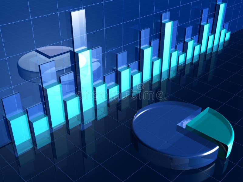 Financial Abstract Bar Chart Stock Illustration - Illustration of ...