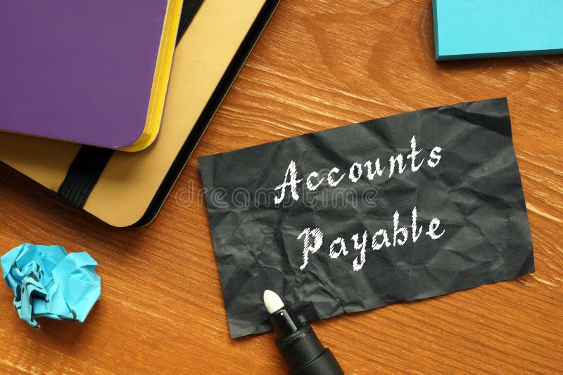 Financial Concept about Accounts Payable with Sign on the Page Stock ...