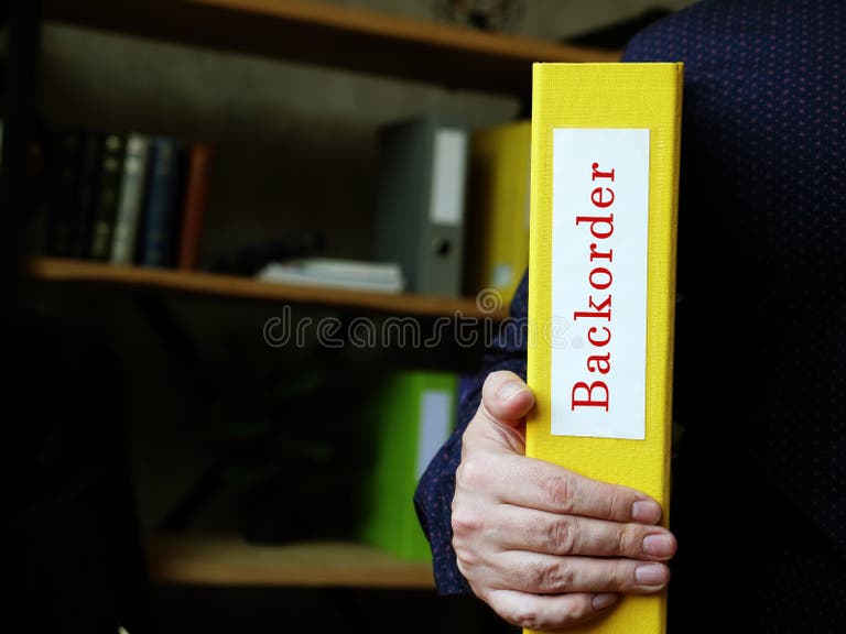 Financial Concept about Backorder with Sign on the Page Stock Image ...