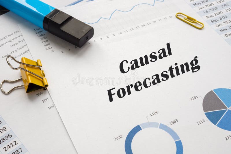 Financial Concept about Causal Forecasting with Sign on the Page Stock ...