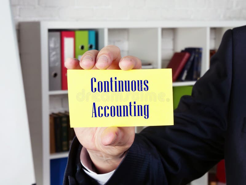 Financial Concept about Continuous Accounting with Phrase on the Sheet ...