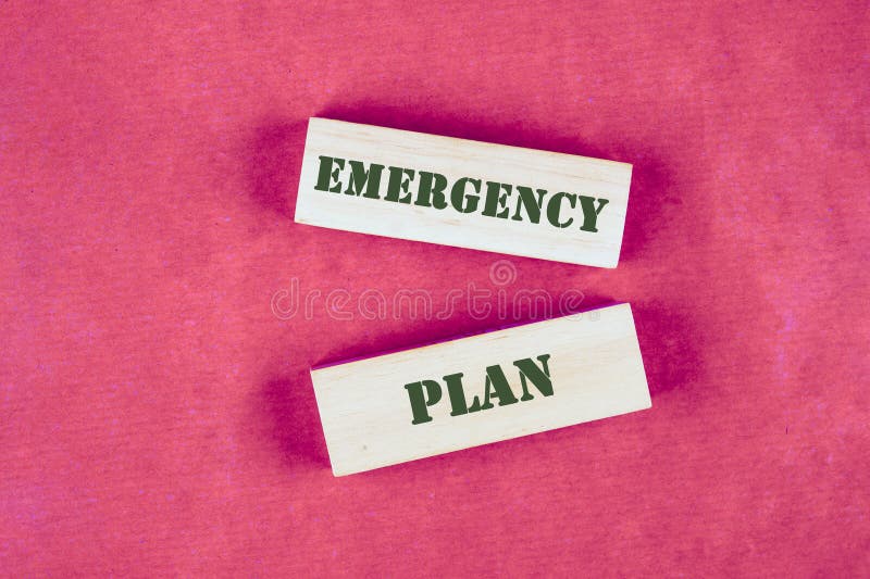 Financial Concept. EMERGENCY PLAN Text the Inscription is Composed on a ...