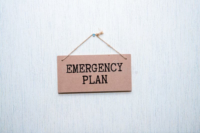 Financial Concept. EMERGENCY PLAN Text the Inscription Stock Image ...