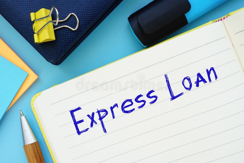 Financial Concept about Express Loan with Sign on the Sheet Stock Photo ...