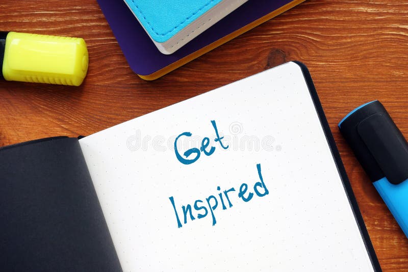 Financial Concept about Get Inspired with Sign on the Sheet Stock Image ...