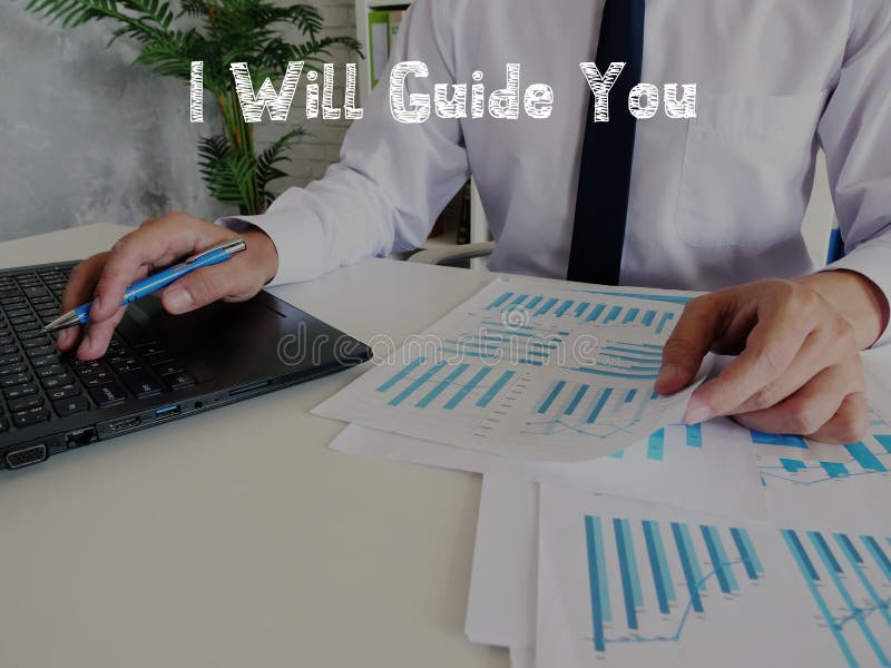 Financial Concept about I Will Guide You with Sign on the Sheet Stock ...