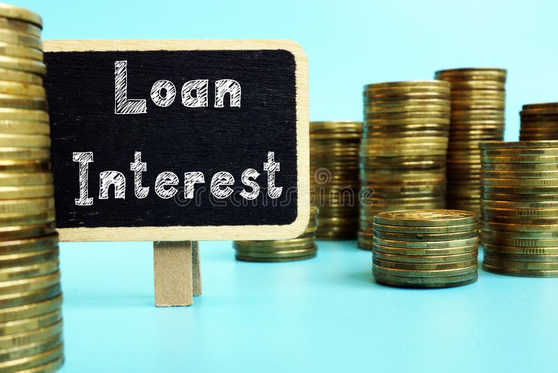 Financial Concept about Loan Interest with Phrase on the Page Stock ...