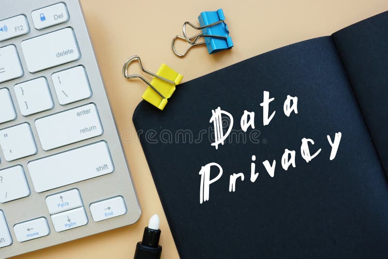 Financial Concept Meaning Data Privacy with Phrase on the Page Stock ...