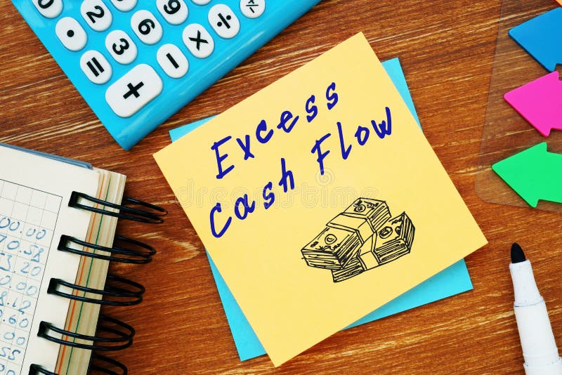 Financial Concept Meaning Excess Cash Flow with Phrase on the Page ...