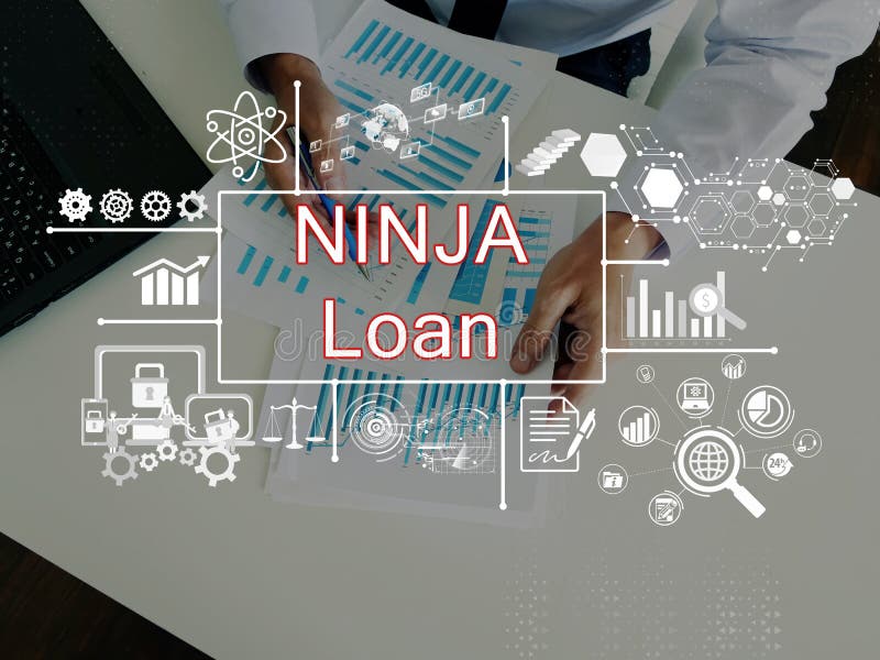 Financial Concept Meaning NINJA Loan with Inscription on the Page Stock ...