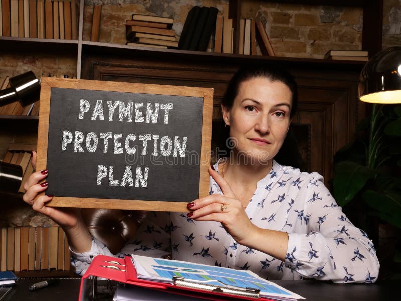 Financial Concept Meaning PAYMENT PROTECTION PLAN with Sign on the ...