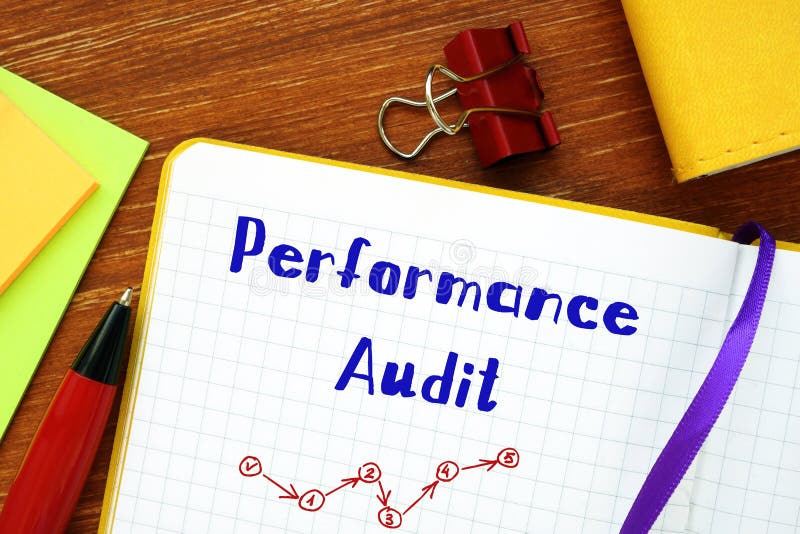 Financial Concept Meaning Performance Audit with Sign on the Sheet ...
