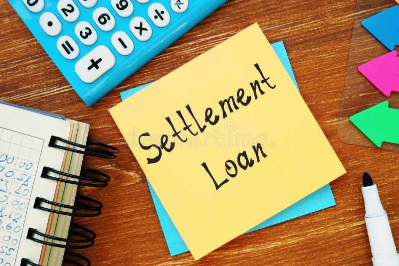 Settlement Loan Sign on the Sheet Stock Photo - Image of legal ...