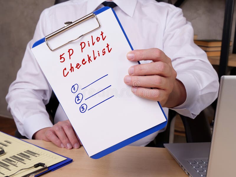 Financial Concept about 5P Pilot Checklist with Inscription on the Sheet Stock Photo - Image of ...