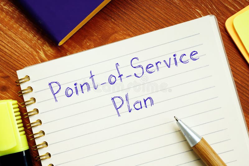 Financial Concept about Point-of-Service Plan POS with Inscription on ...