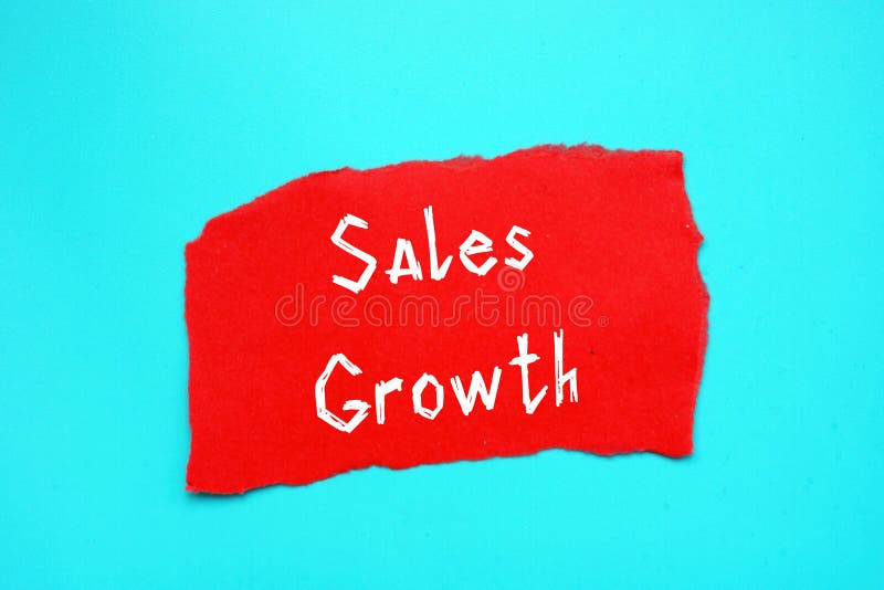 Financial Concept about Sales Growth with Sign on the Page Stock Photo ...
