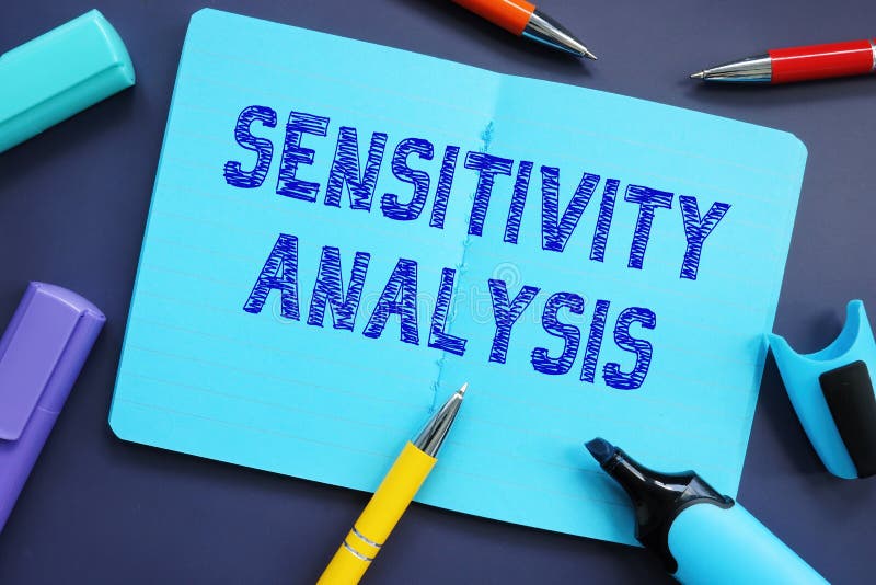 Financial Concept about Sensitivity Analysis with Phrase on the Piece ...
