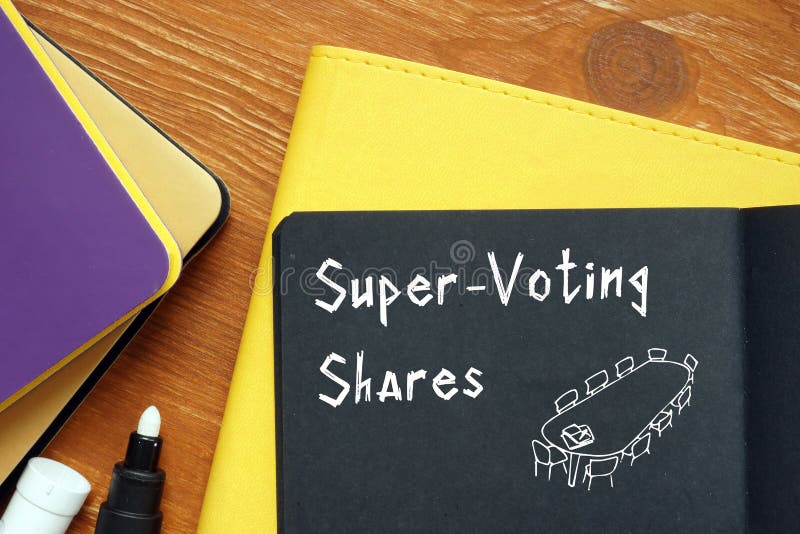 Financial Concept about Super-Voting Shares with Inscription on the ...