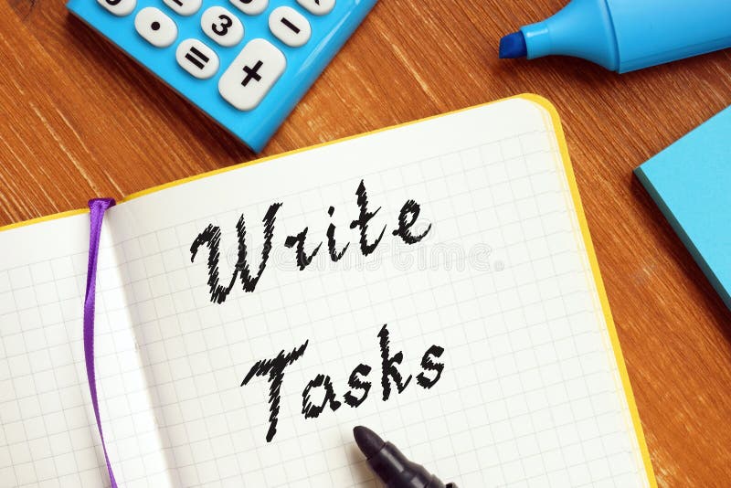 Financial Concept about Write Tasks with Sign on the Sheet Stock Image ...