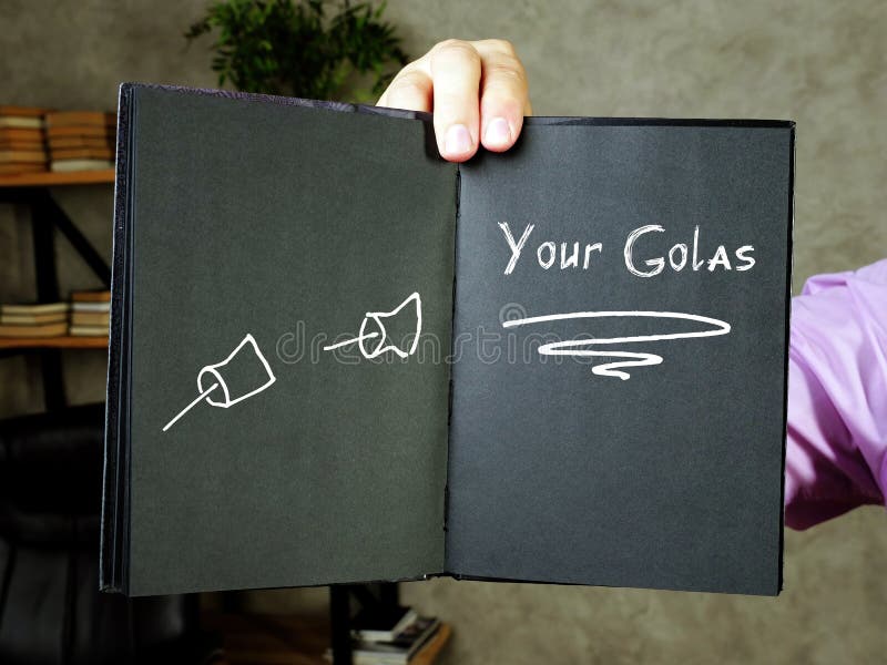 Financial Concept about Your Golas O with Sign on the Page Stock Image ...