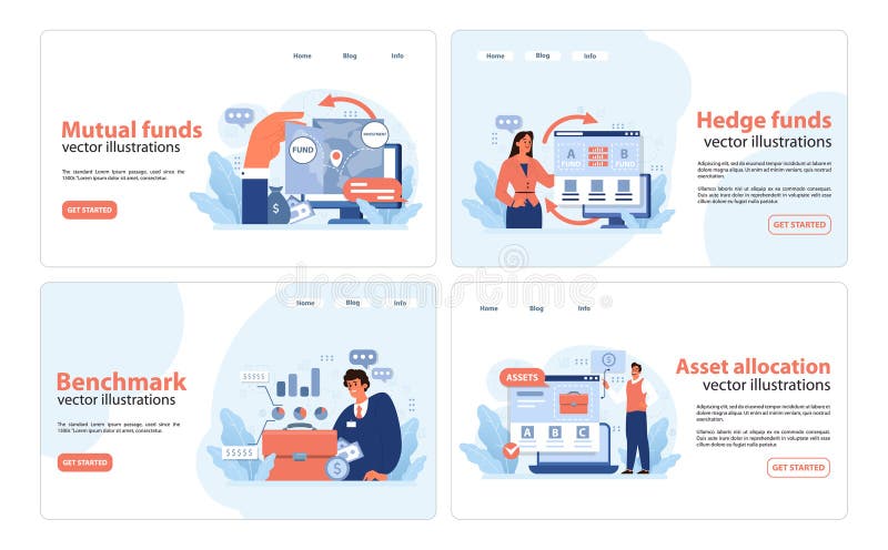 Financial Concepts Set. Flat Vector Illustration Stock Vector ...